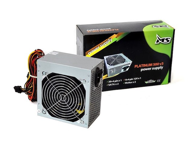 MS MS-500 Napajanje 500W 12cm fan 500W/12cm Fan/2xSATA/24pin