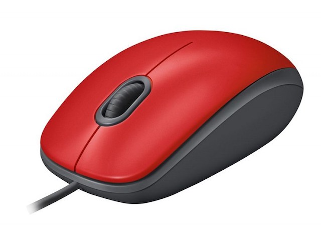 Miš Logitech M110 Silent Optical Corded Mouse, Top Red, New