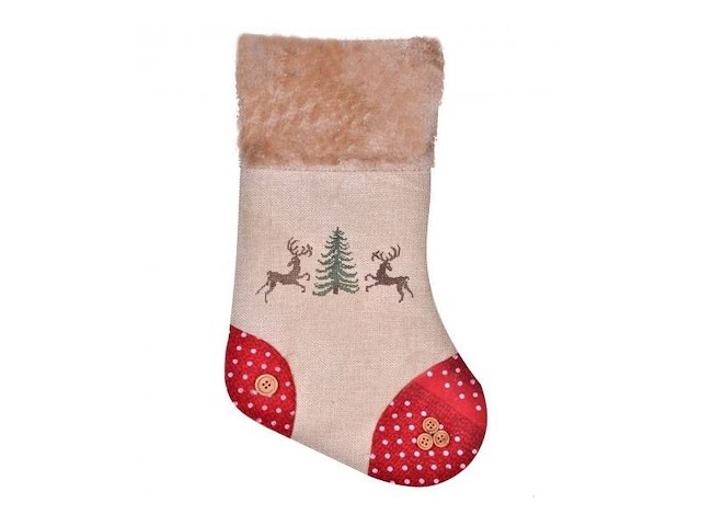 Novogodišnja ukrasna čarapa - 33 cm