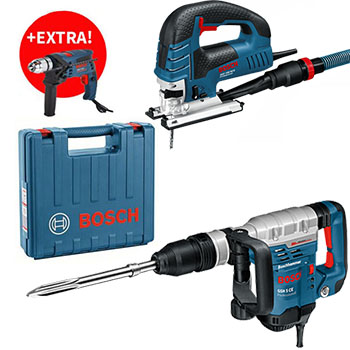 Bosch GSH 5 CE elektro-pneumatski čekić sa SDS-Max prihvatom + GSB 13 RE vibraciona bušilica 0615990L0H