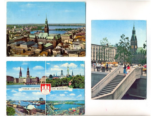 Razglednica Nemačka Hamburg, 4 kom
