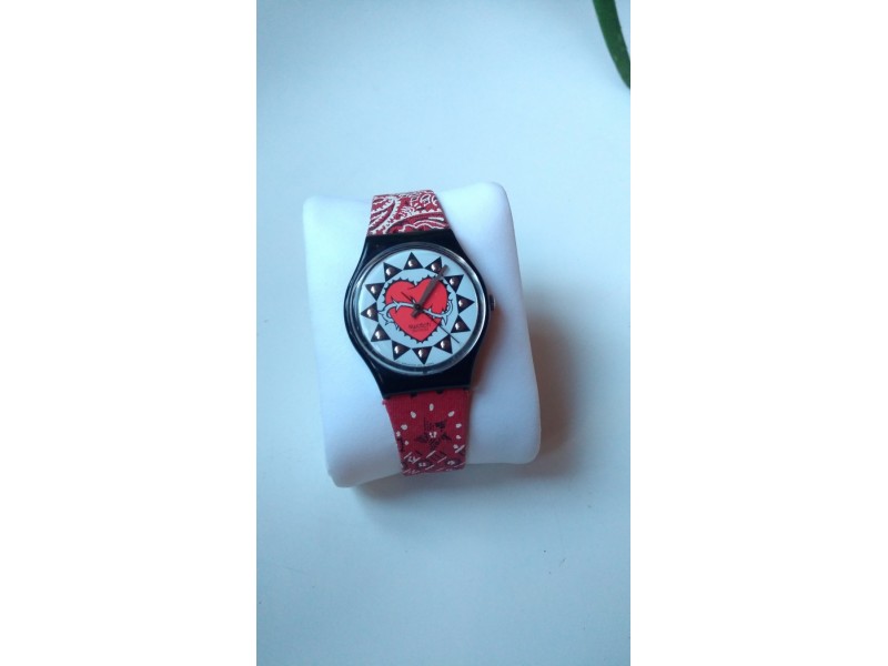 Swatch trash red heart bandana IZ 1993 VINTAGE