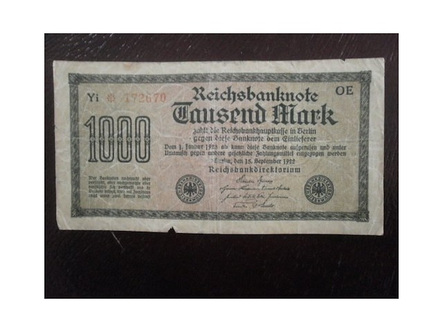 1000 maraka 1922