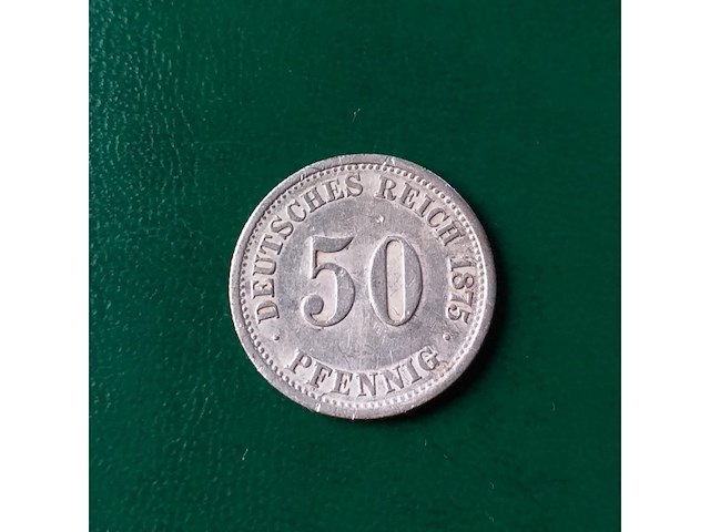 50 PFENNIG 1875 G srebro
