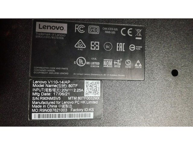 Lenovo v110 14IAP Donji deo kucista