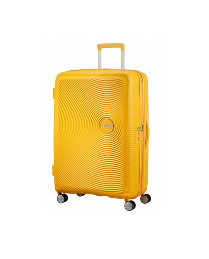 KOFER SOUNDBOX-SPINNER 77/28 TSA EXP GOLDEN YELLOW TROLLEY American Tourister