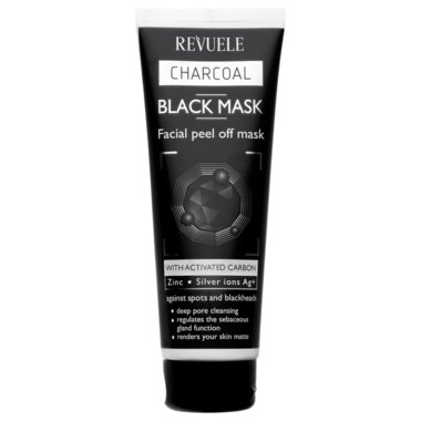 Peel-off crna maska sa aktivnim ugljem za čišćenje lica REVUELE No Problem 80ml
