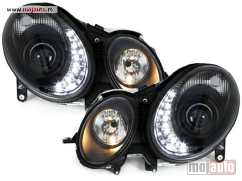 Devil Eye farovi MERCEDES E-class w211 Black,hrom 06-09 + MOTOR