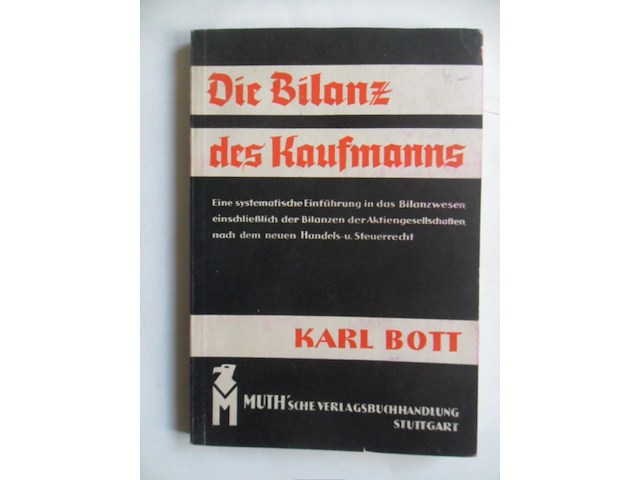 Die Bilanz des Kaufmanns Karl Bot