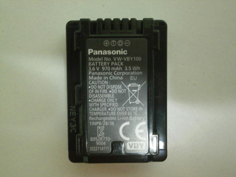 PANASONIC BATERIJA MODEL VW-VBY 100 ORIGINAL