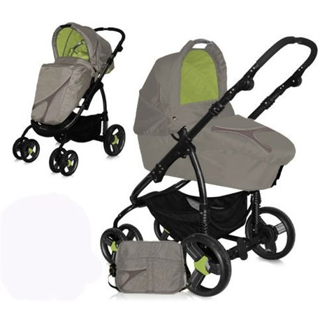 Bertoni - kolica za bebe avio caramel green