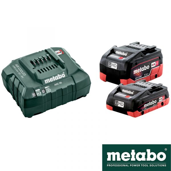 METABO® 18V Basic Set 1 x 4.0Ah + 1 x 5.5Ah LiHD