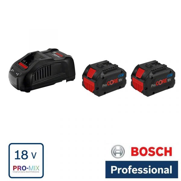 BOSCH®2 x akumulator ProCORE 18 V 8,0 Ah + Punjač GAL 1880 CV soloMIX
