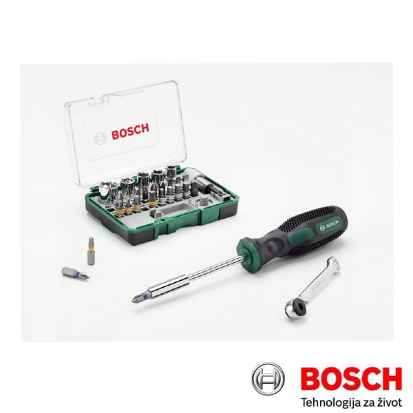 BOSCH® 27-delni set mini čegrtaljke + ručni odvrtač