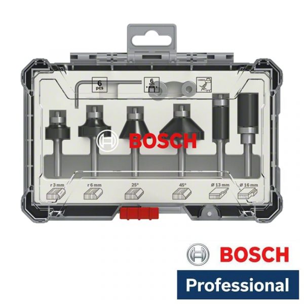 BOSCH ® 6-delni set glodala za drvo – držač od 8 mm Profi