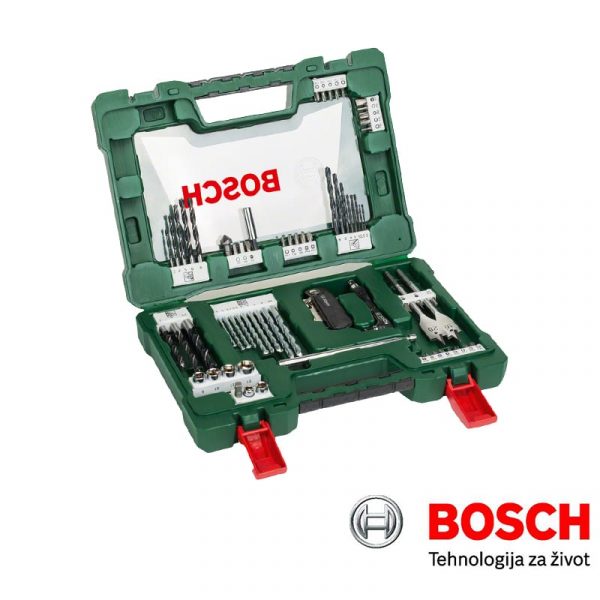 BOSCH® 68-delni V-Line set burgija i bitova sa preklopnim nožem, magnetnim štapom i ugaonim odvrtačem