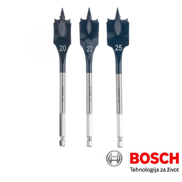 BOSCH® 3-delni set pljosnatih burgija za glodanje Self Cut Speed