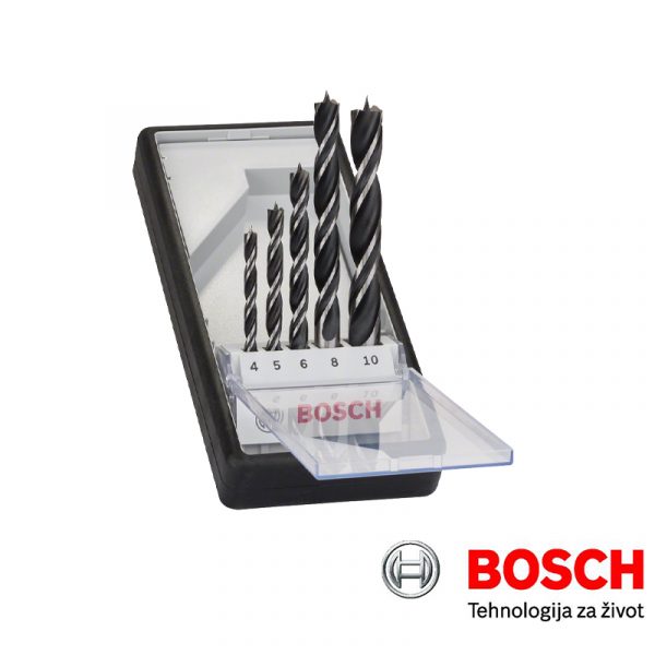 BOSCH® 5 – delni Robust Line set spiralnih burgija za drvo