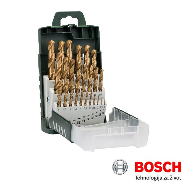 BOSCH® 25-delni set burgija za metal HSS-TiN