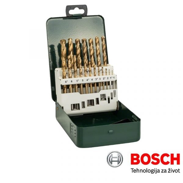 BOSCH ®19-delni set burgija za metal HSS-TiN