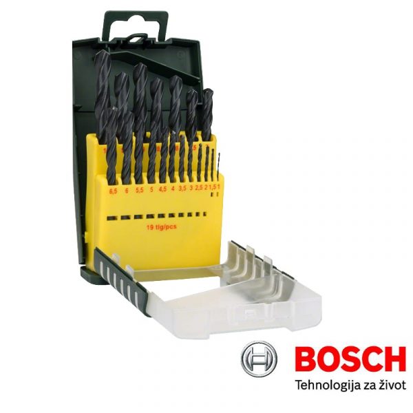 BOCSH® 19-delni set HSS-R burgija za metal