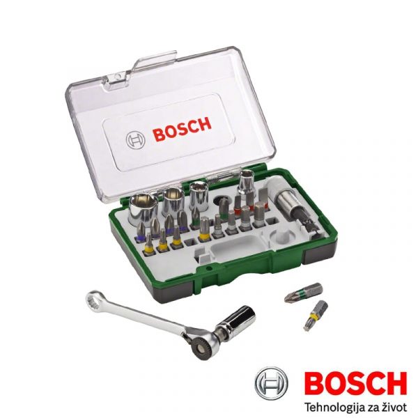 BOSCH® 27-delni set bitova odvrtača i čegrtaljki