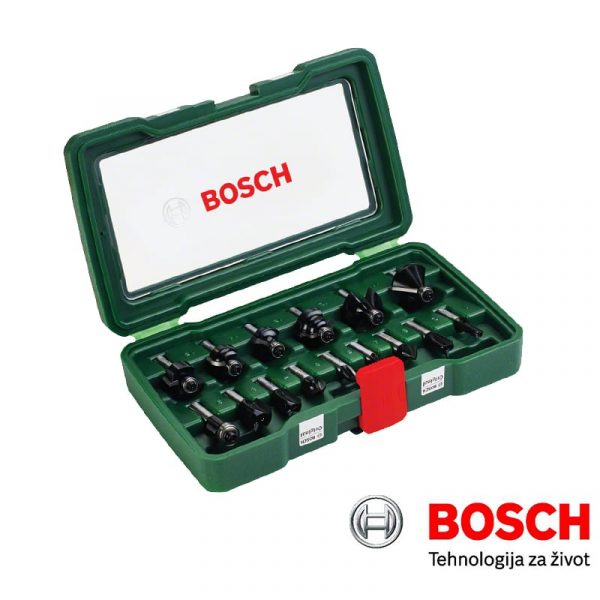 BOSCH® 15-delni set TC glodala (8 mm prihvat)