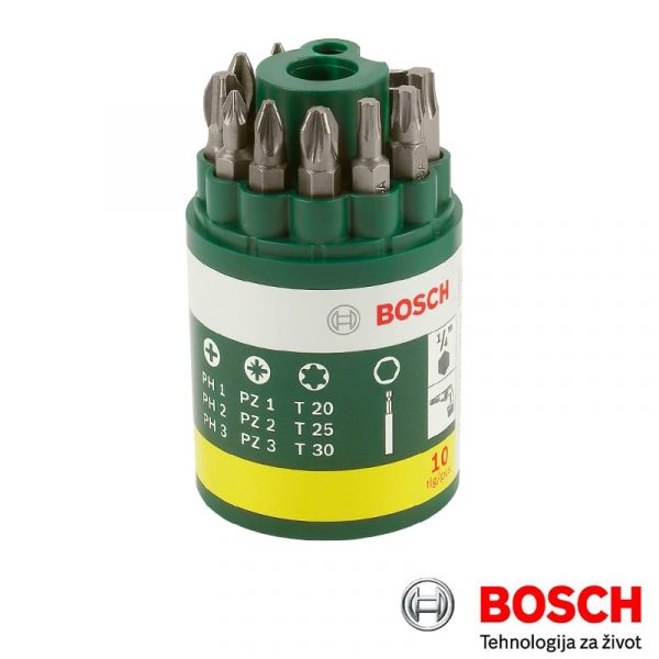 BOSCH®10-delni set bitova odvrtača