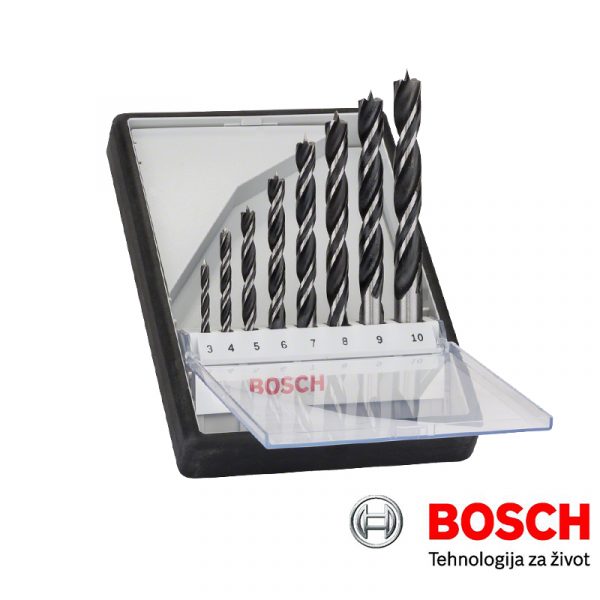 BOSCH® 8 – delni Robust Line set spiralnih burgija za drvo