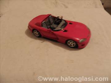 Burago Dodge Viper, Italy, 1:24crveni,fali staklo