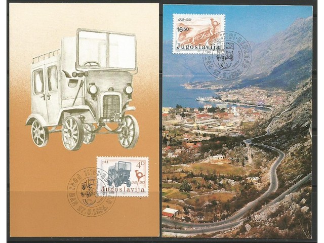 80 god prevoza putnika i pošte u CG 1983.,maksimum kart