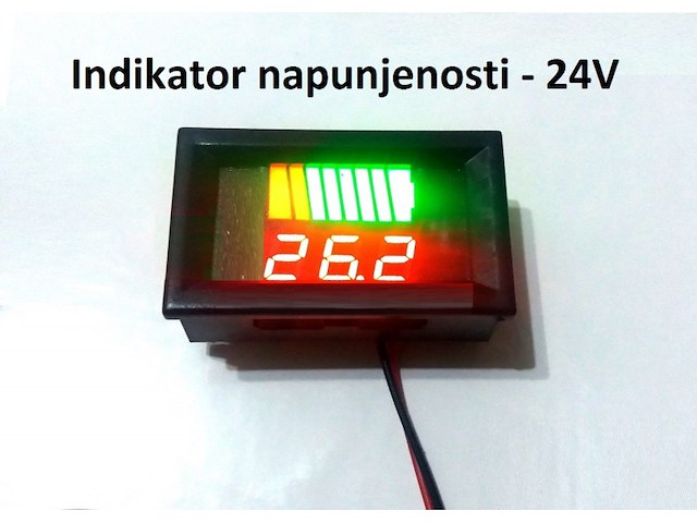 Pokazivac napunjenosti baterije - 24V DC sa naponom