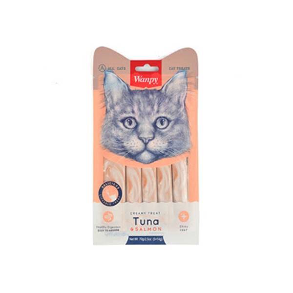 Wanpy Creamy Lickable Treats - Tuna & Shrimp poslastica za mačke - 5x14gr