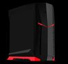 SilverStone RAVEN RVX01BR-W USB 3.0, Tower ATX, w/ window kit, 3 x AP122 included, Black with red trim [24]