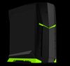 SilverStone RAVEN RVX01BV-W USB 3.0, Tower ATX, w/ window kit, 3 x AP122 included, Black with green trim [24]