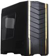 SilverStone RAVEN RV03B-W USB 3.0, Tower ATX, w/ window kit, 2 x AP181 included, Black with gold stripes [24]