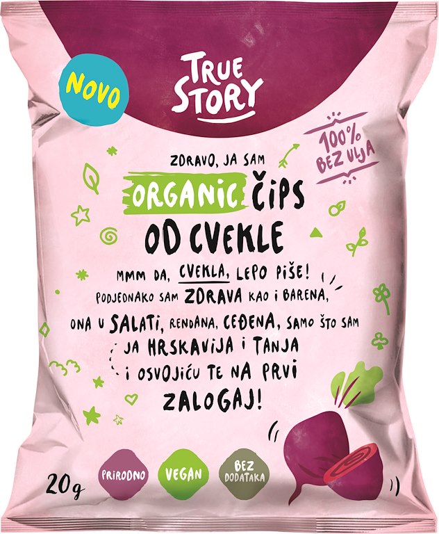 Organski čips cvekla 40g