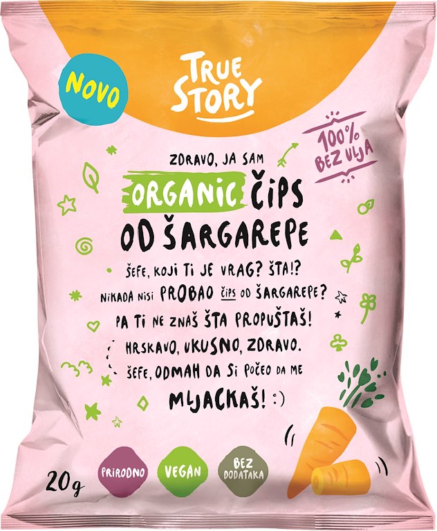 Organski čips šargarepa 20g