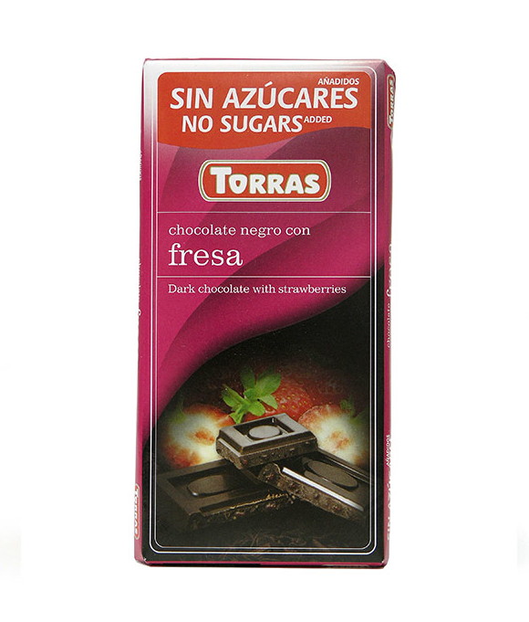 TORRAS TAMNA ČOKOLADA SA JAGODAMA, 75g