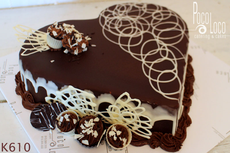 Čokoladna torta u obliku srca K610