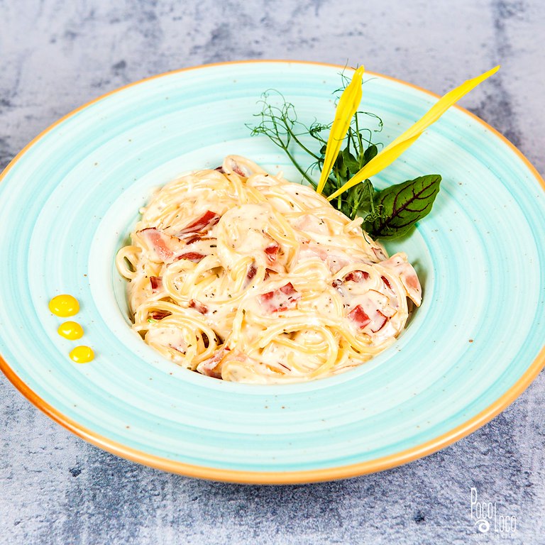 Spaghetti alla carbonara 1 porcija