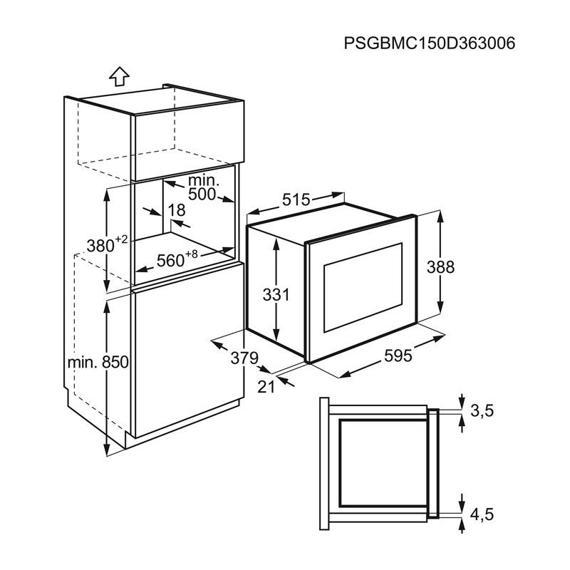 AEG ugradna mikrotalasna MSB2547D-M