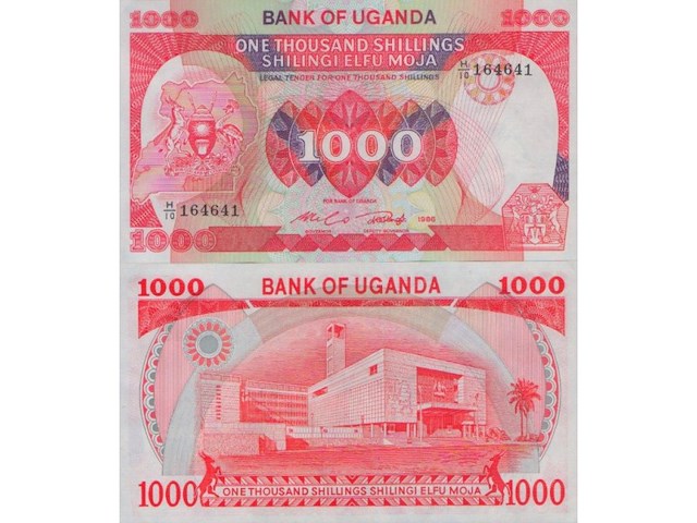 UGANDA 1.000 Shilings 1986 UNC, P-26