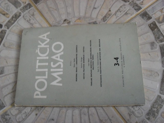 POLITIČKA MISAO - 3,4 - 1970