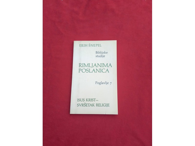 Rimljanin poslanica Erih Šnepel Protestanti