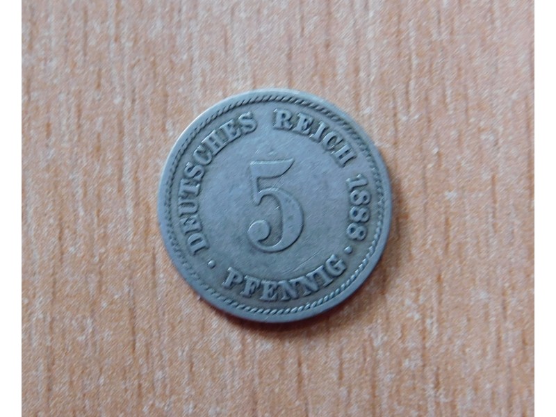 5 pfennig 1888 a