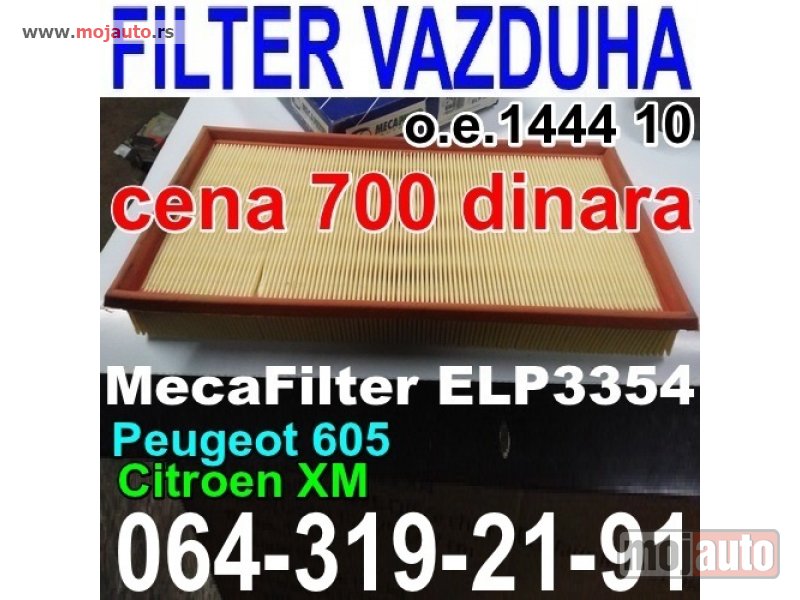 FILTER VAZDUHA NOV 700 din. Peugeot 605 Citroen XM o.e.1444 10