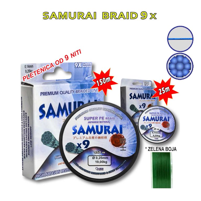 SAMURAI BRAID 9X – 25m