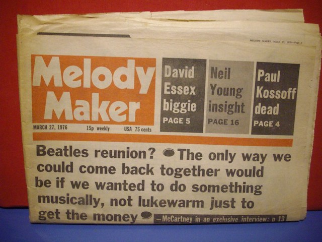 MELODY MAKER, 27. mart 1976.
