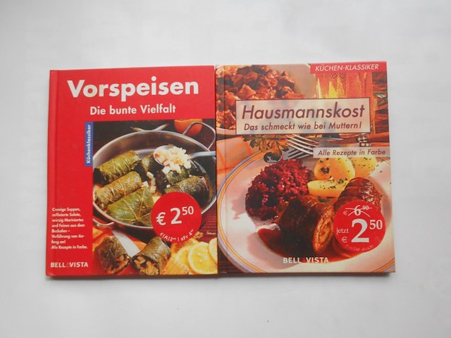 Predjela, domaća jela, 2 knjige, nemački